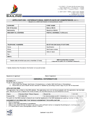 Fillable Online ICC Application Form for persons with SAS Certificates ...