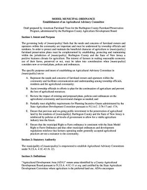 Fillable Online nj MODEL MUNICIPAL ORDINANCE Fax Email Print - pdfFiller