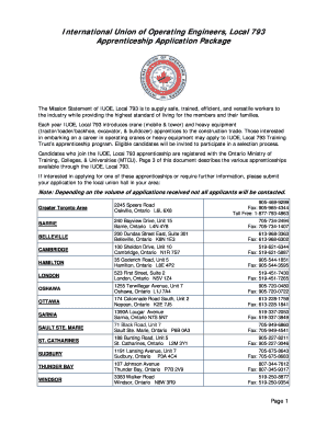 Fillable Online International Union of Operating Engineers, Local 793 ...