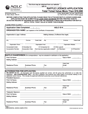 Fillable Online freemaninsurance RAFFLE LICENCE APPLICATION Total Ticket Value More Than ... Fax ...