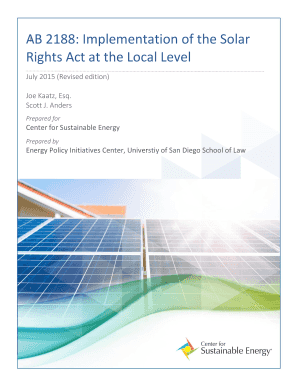 Fillable Online energycenter AB 2188 Implementation of the Solar Rights ...