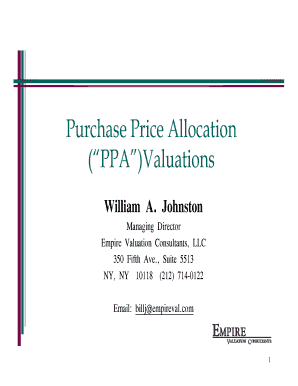 Fillable Online Purchase Price Allocation Fax Email Print - pdfFiller