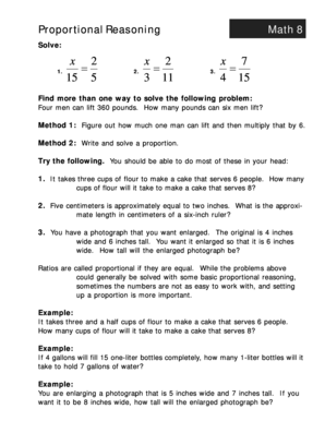 Fillable Online Proportional Reasoning Math 8 - AGMathcom Fax Email ...
