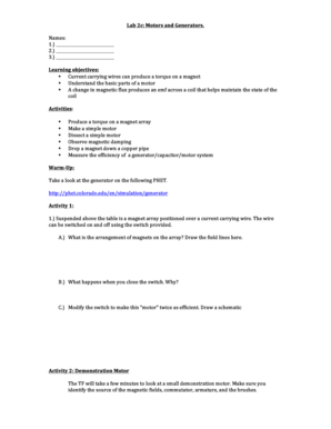 Fillable Online ipl physics harvard 12B Lab 2C Motors - Instructional ...
