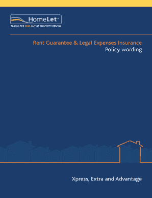 Fillable Online Rent Guarantee & Legal Expenses Insurance Fax Email ...