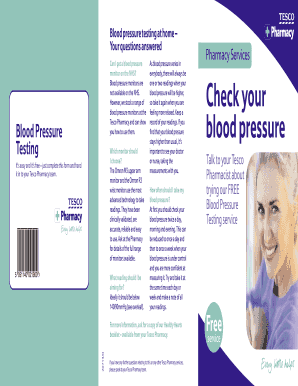 Fillable Online Blood pressure testing at home Fax Email Print - pdfFiller
