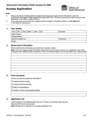 Fillable Online sdro nsw gov Please provide the following details to ...