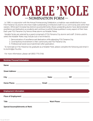 Fillable Online pc fsu Notable Noles form.pdf Fax Email Print - pdfFiller