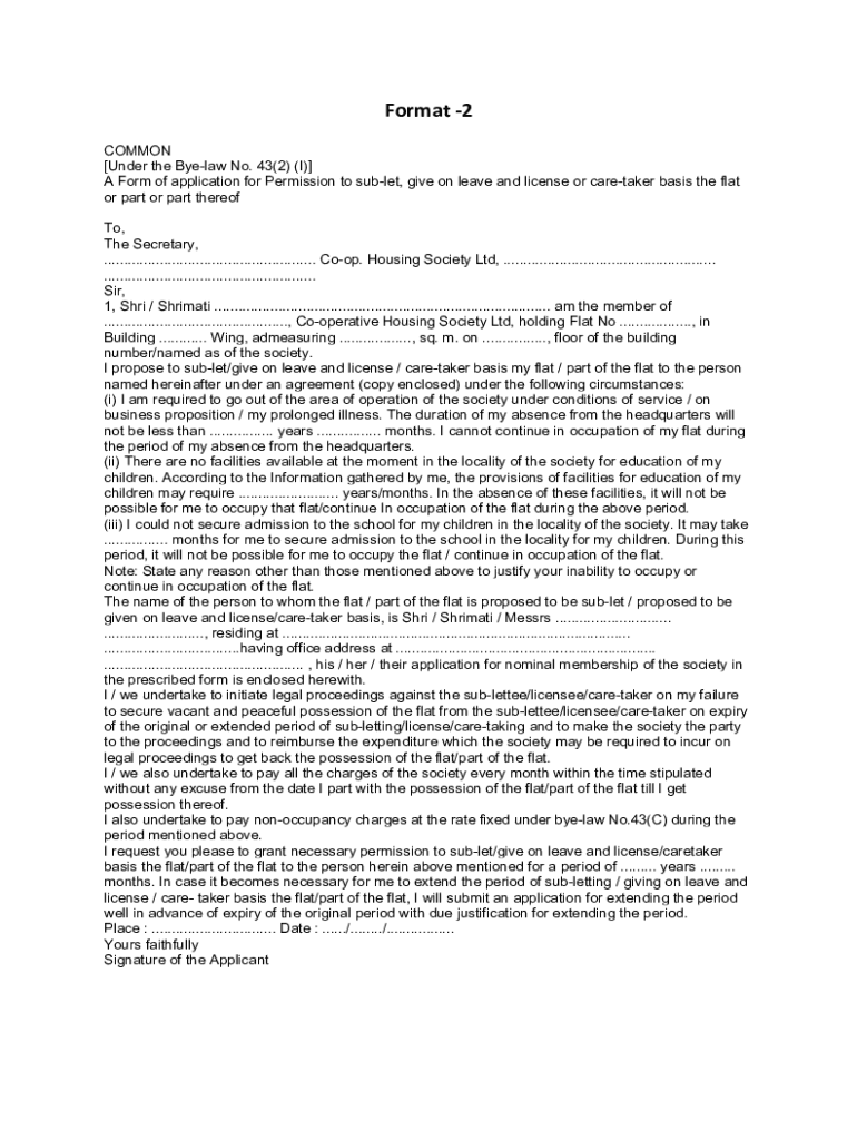 Fillable Online Form 29 - permission to sublet.docx Fax Email Print - pdfFiller