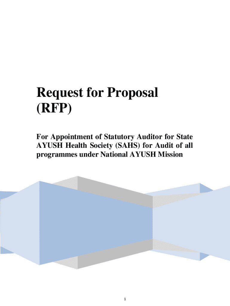 Fillable Online Request for Proposal (RFP) for Appointment of Statutory ...