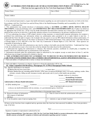 Fillable Online Oca Official Form No 960 - Fill Online, Printable ...