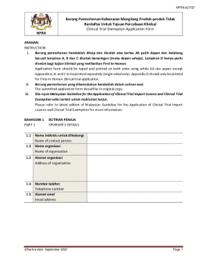 Fillable Online Application Forms for Clinical Trial - NPRA Fax Email ...
