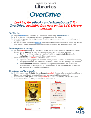 Fillable Online OverDrive, available free now on the LCC Library Fax ...