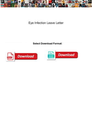 Fillable Online Eye Infection Leave Letter. Eye Infection Leave Letter ...