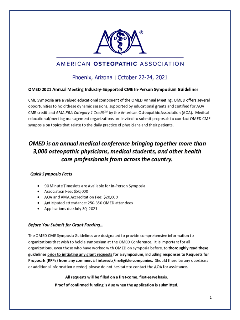 Fillable Online omed osteopathic OMED is an annual medical conference ...