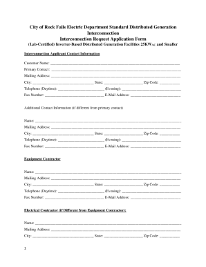Fillable Online Standard Interconnection Request Application Form - StudyLib Fax Email Print ...