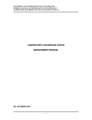 Fillable Online Laboratory Hazardous Waste Management and Disposal ...