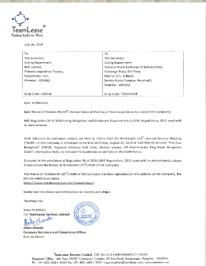 Fillable Online Trading Window closure - HCL Technologies Fax Email ...