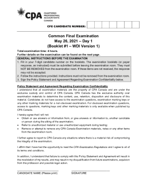Fillable Online CPA Common Final Examination (CFE) Fax Email Print ...