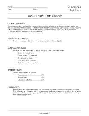 Fillable Online Unit 1 Studying the Earth Chapter 1--Intro to Earth ...