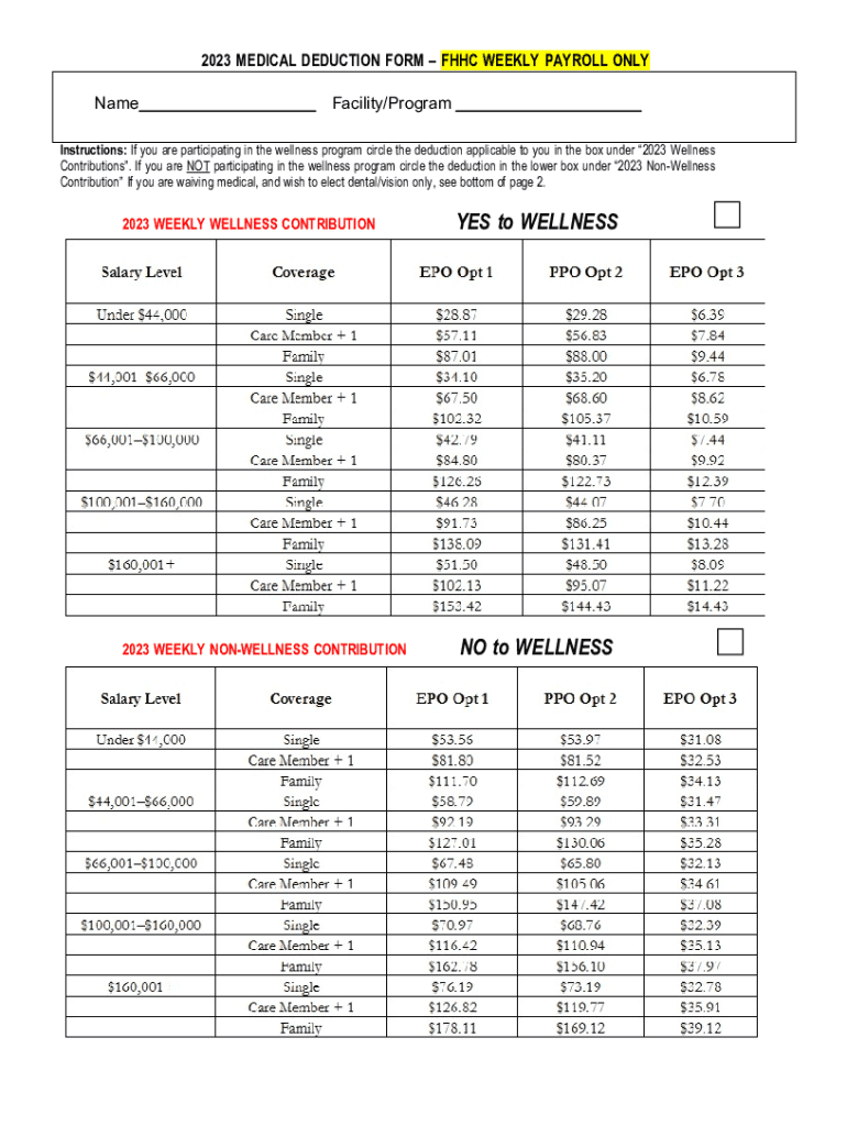 Fillable Online FHH ONLY - Benefit Enrollment Forms Fax Email Print - pdfFiller