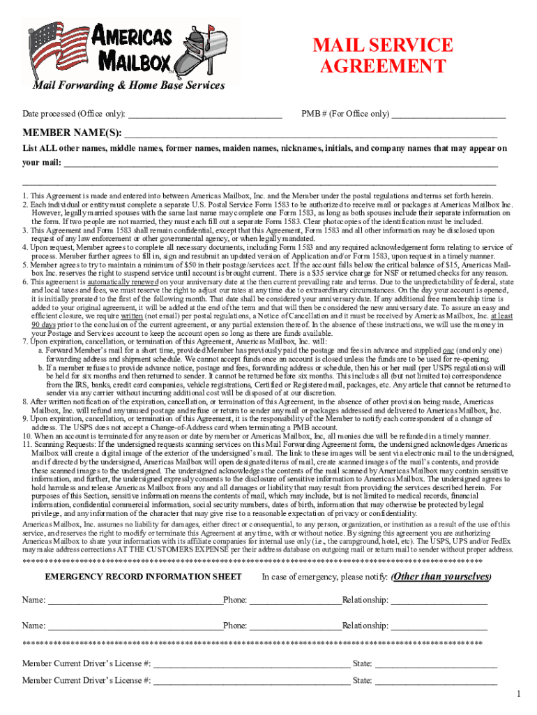 Fillable Online Mail Forwarding Sample Clauses - Law Insider Fax Email Print - pdfFiller