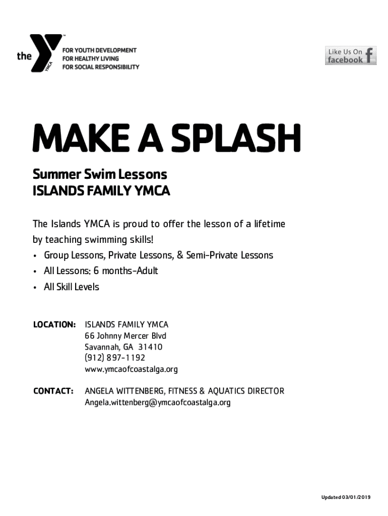 Fillable Online Ymca swimming lessons cost. See reviews, photos, directions ... Fax Email Print ...