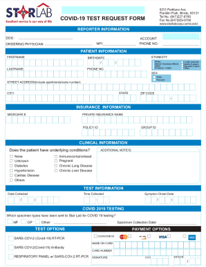 Fillable Online covid-19 test request form - StarLab Fax Email Print ...