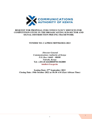 Fillable Online Re-Tender Request for Proposal for Consultancy Services ...