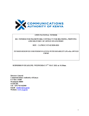 Fillable Online Re-Tender for Framework Contract for Branding, Printing ...