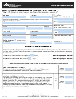 Fillable Online Guest Accommodation Agreement - Kasa Living Fax Email ...