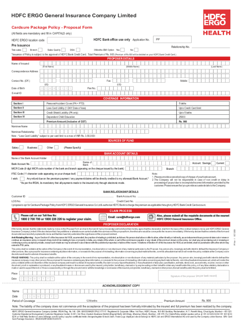 Fillable Online Download Other Forms - HDFC Ergo Fax Email Print ...