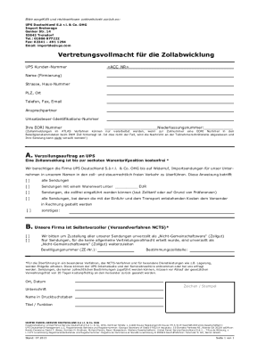 Fillable Online Power of attorney for IOSS - UPS Fax Email Print ...