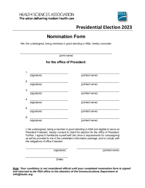 Fillable Online 20 FORM 2 (See rule 4) NOMINATION PAPER ELECTION TO ...