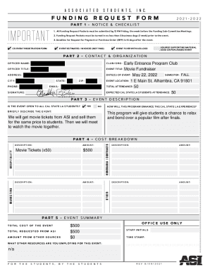 Fillable Online FUNDING REQUEST FORM Fax Email Print - pdfFiller