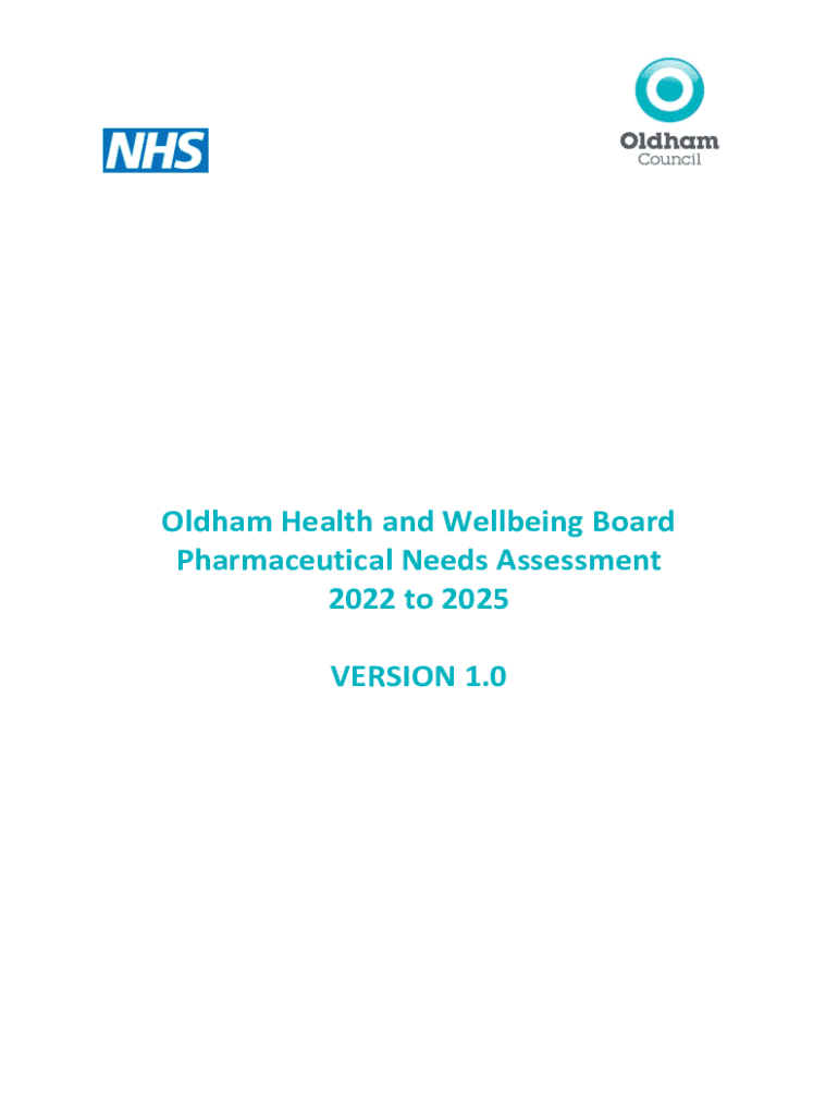 Fillable Online Oldham Health and Wellbeing Board Pharmaceutical ... Fax Email Print - pdfFiller