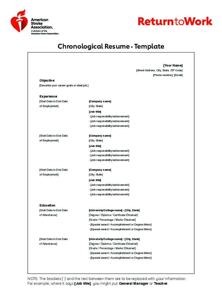 Fillable Online US Resume Format (American Style Resume Template ...