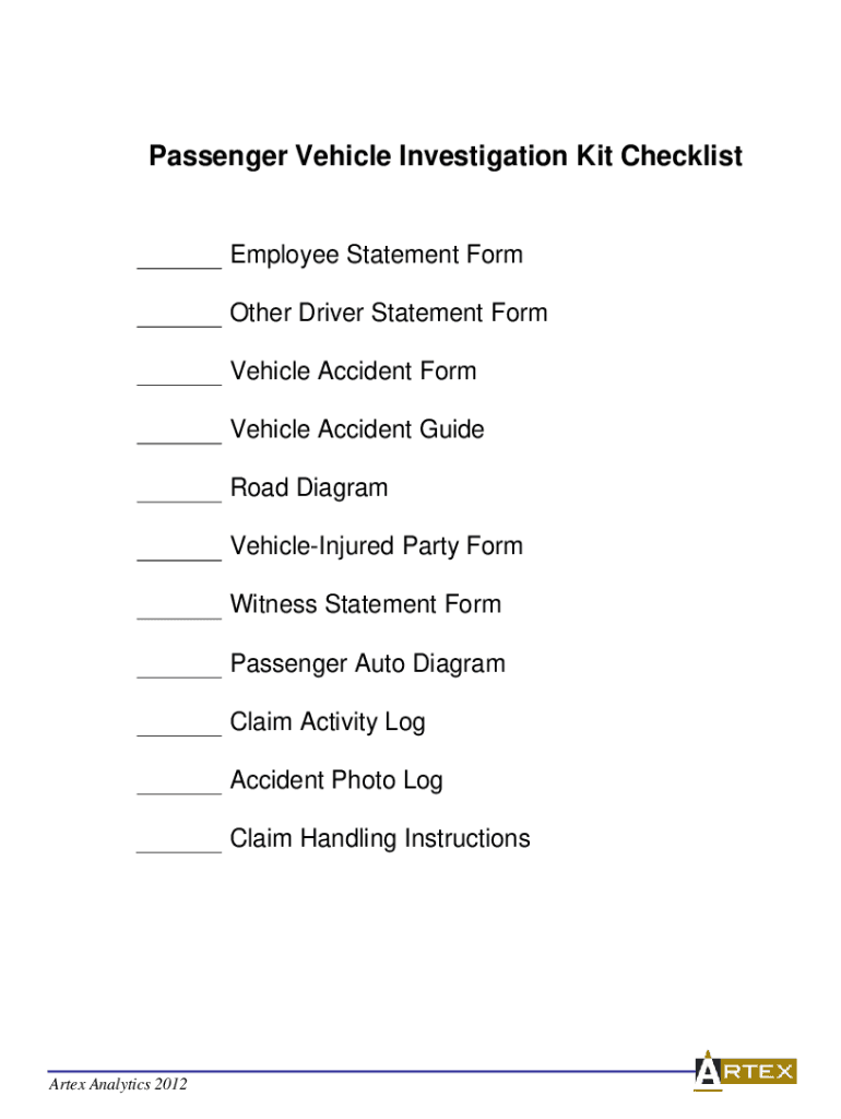 Fillable Online Investigator's Motor Vehicle Crash Report Forms Fax ...