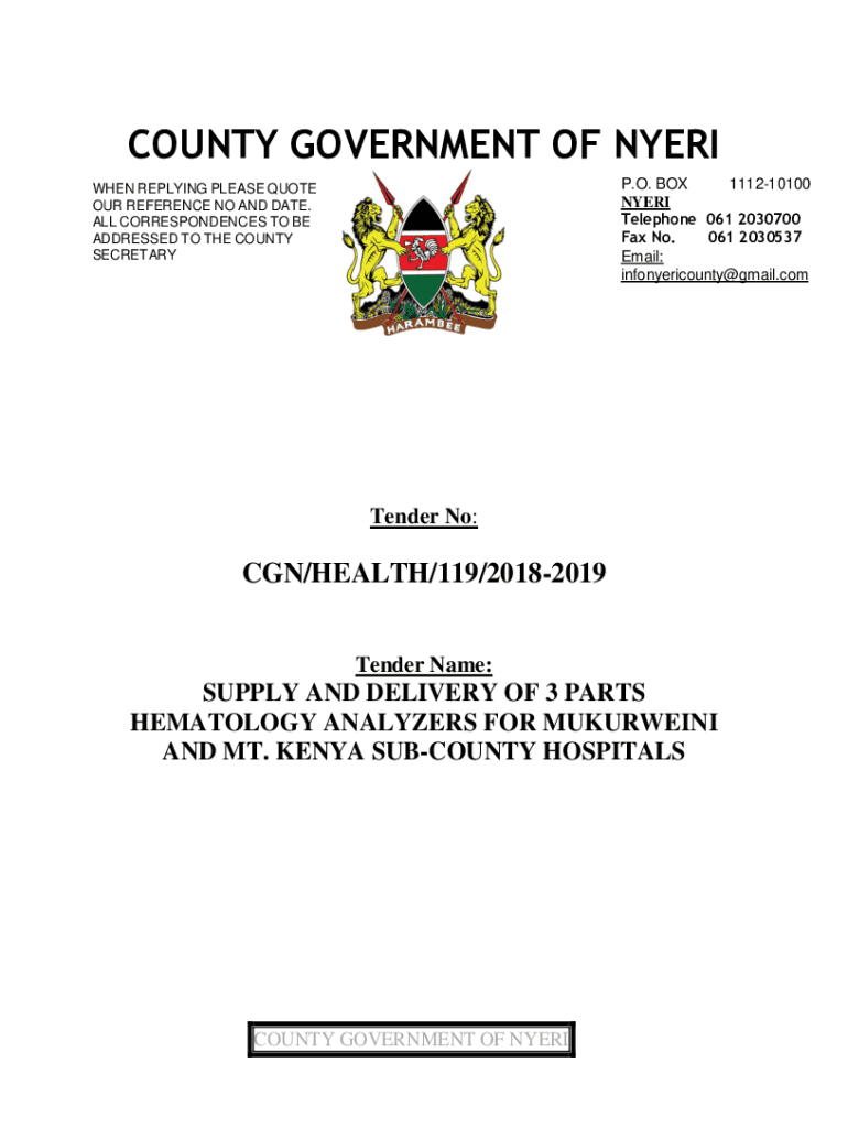 Fillable Online Downloads - COUNTY GOVERNMENT OF NYERI Fax Email Print ...