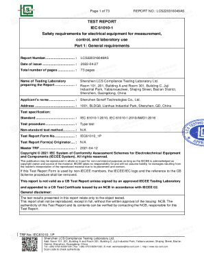 Fillable Online TRF IEC 61010-1H Safety requirements for electrical ...