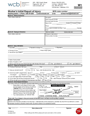 Fillable Online Worker's Initial Report of Injury Fax Email Print ...