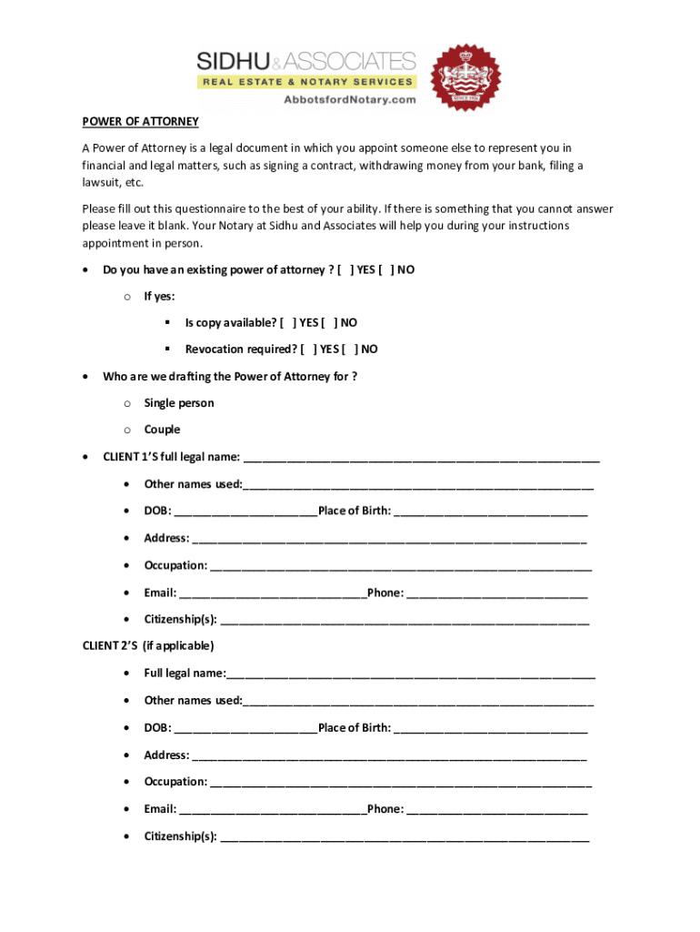 Fillable Online Power of Attorney - Overview, Types, How It Works Fax ...