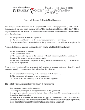 Fillable Online How to Make a Supported Decision-Making Agreement A ...