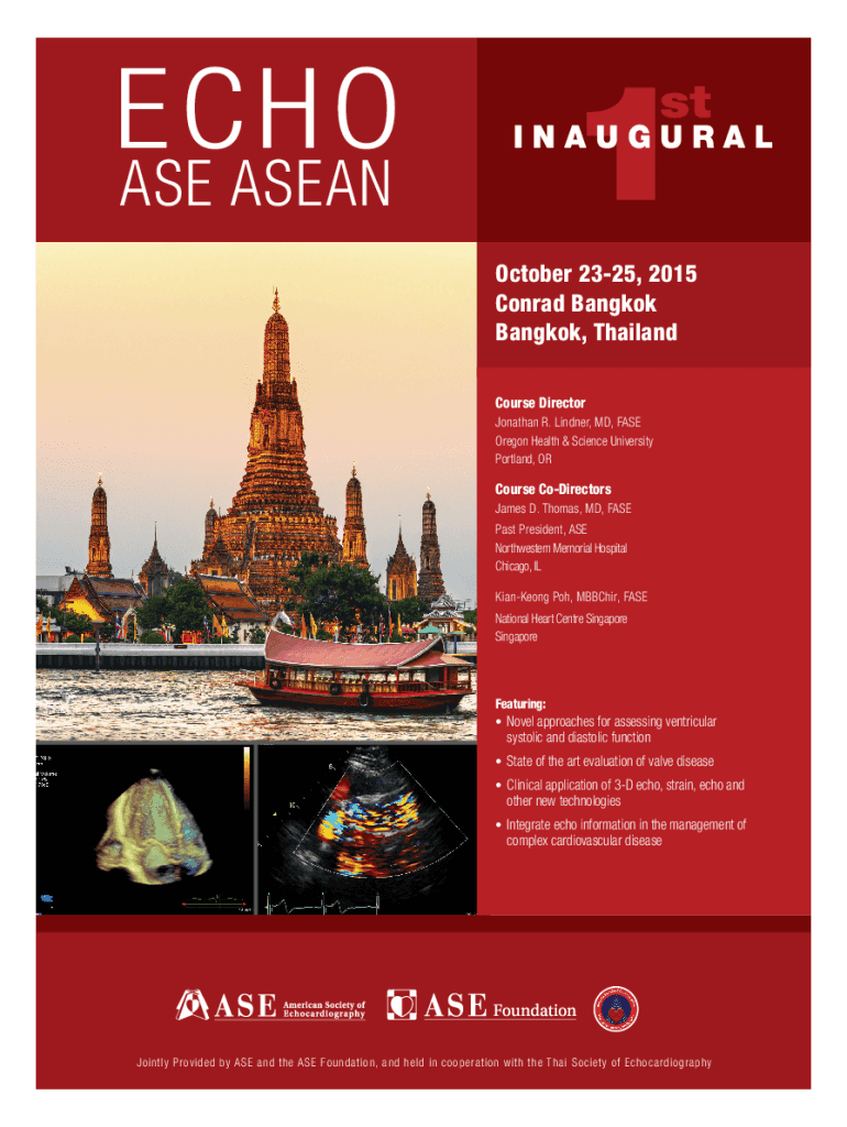 Fillable Online ASE ASEAN - American Society of Echocardiography Fax ...