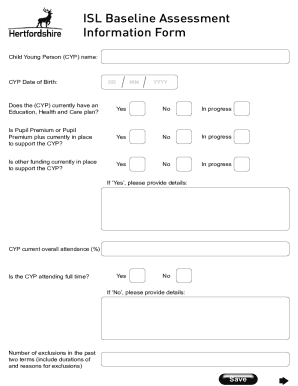 Fillable Online isl-baseline-assessment-form.pdf Fax Email Print ...