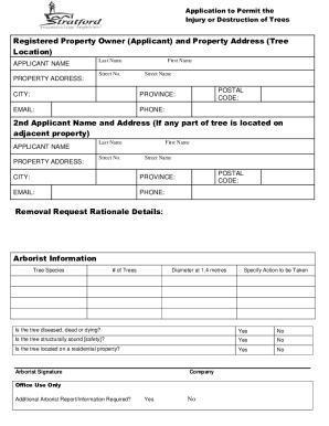 Fillable Online Form: Tree Cutting Permit Application - City of Pickering Fax Email Print ...