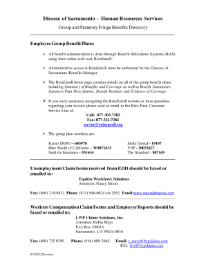 Fillable Online Employee Group Benefit Plans: Fax Email Print - pdfFiller