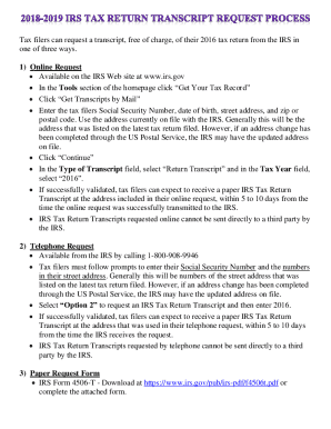 Fillable Online IRS Tax Transcript Request ProcessSt. John's College ...