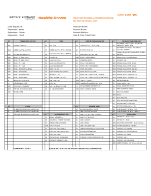 Fillable Online Edward-Elmhurst Health Lab Supply Order Form Fax Email ...