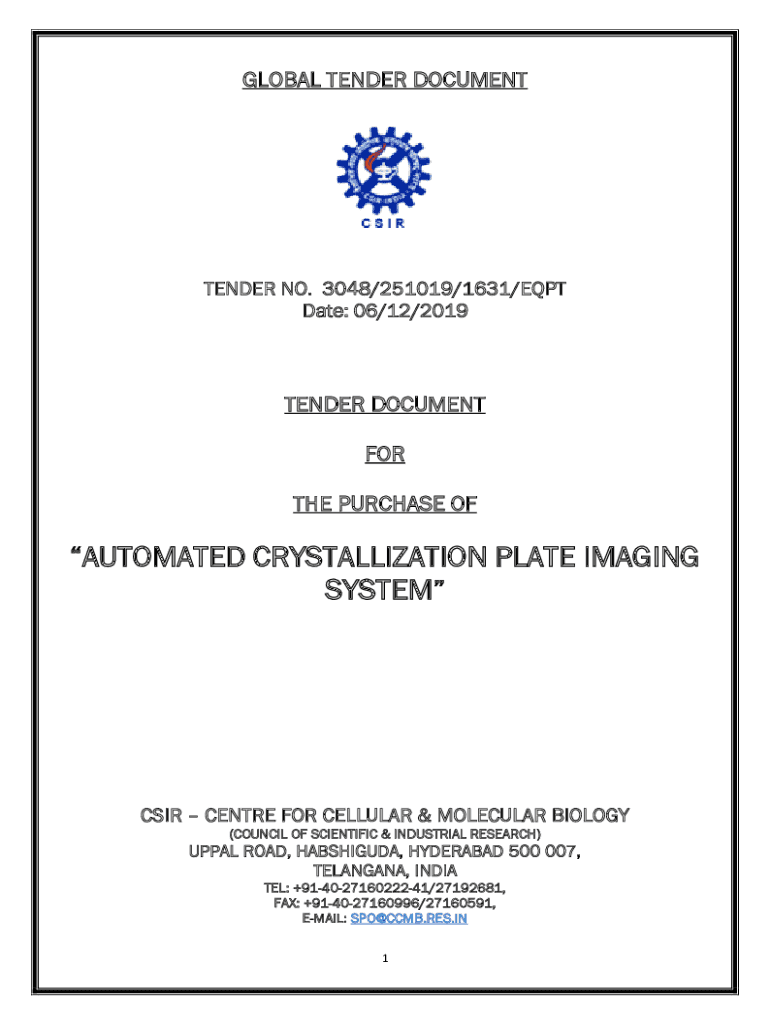 Fillable Online AUTOMATED CRYSTALLIZATION PLATE IMAGING Fax Email Print ...